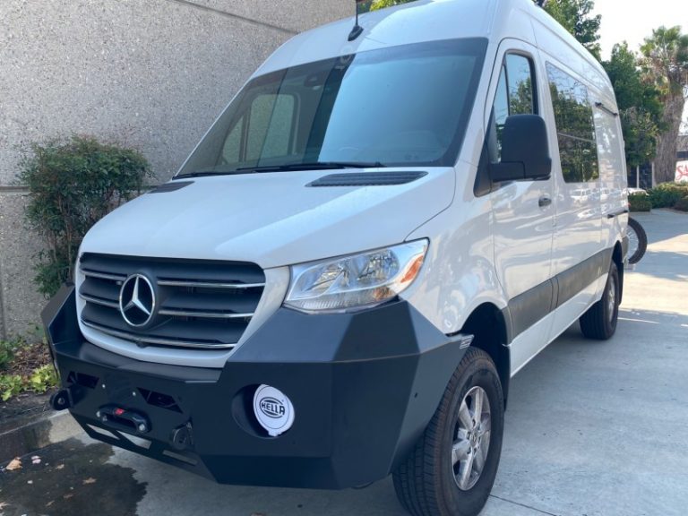2019-2023 Mercedes Sprinter Van Aluminess Front Winch Bumper - Vanzorro.com